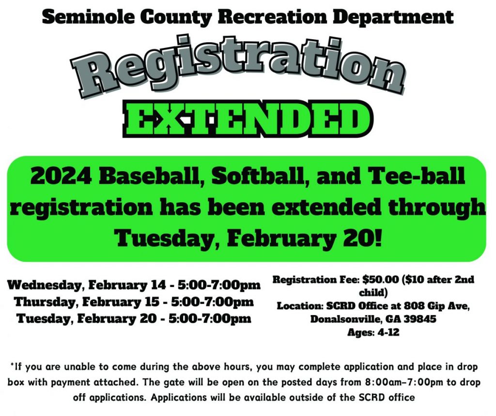 Rec. Department extends sign up deadline for baseball, softball, tee ...